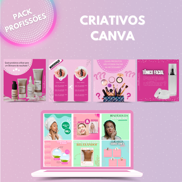 Criativos Canva 100% Editáveis - Criativos Canva | Hotmart