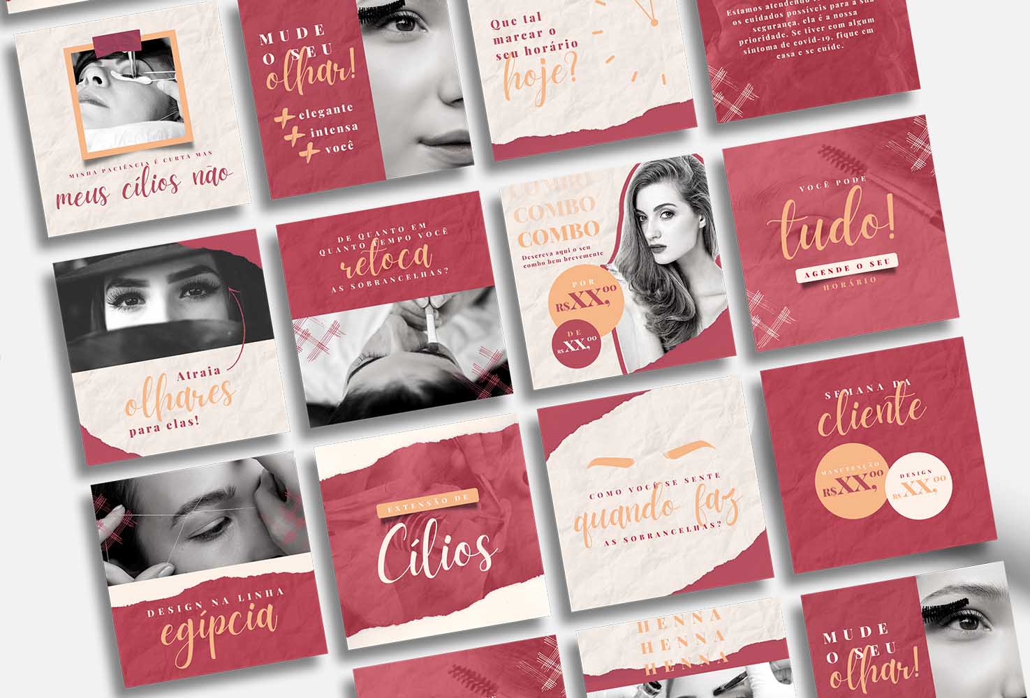 Pack Canva Designer De Sobrancelhas Packs Incríveis Hotmart