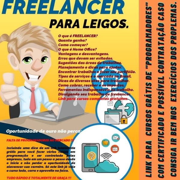FREELANCER PARA LEIGOS, LINK CURSOS GRATUITOS PROGRAMAÇÃO - Alexand...