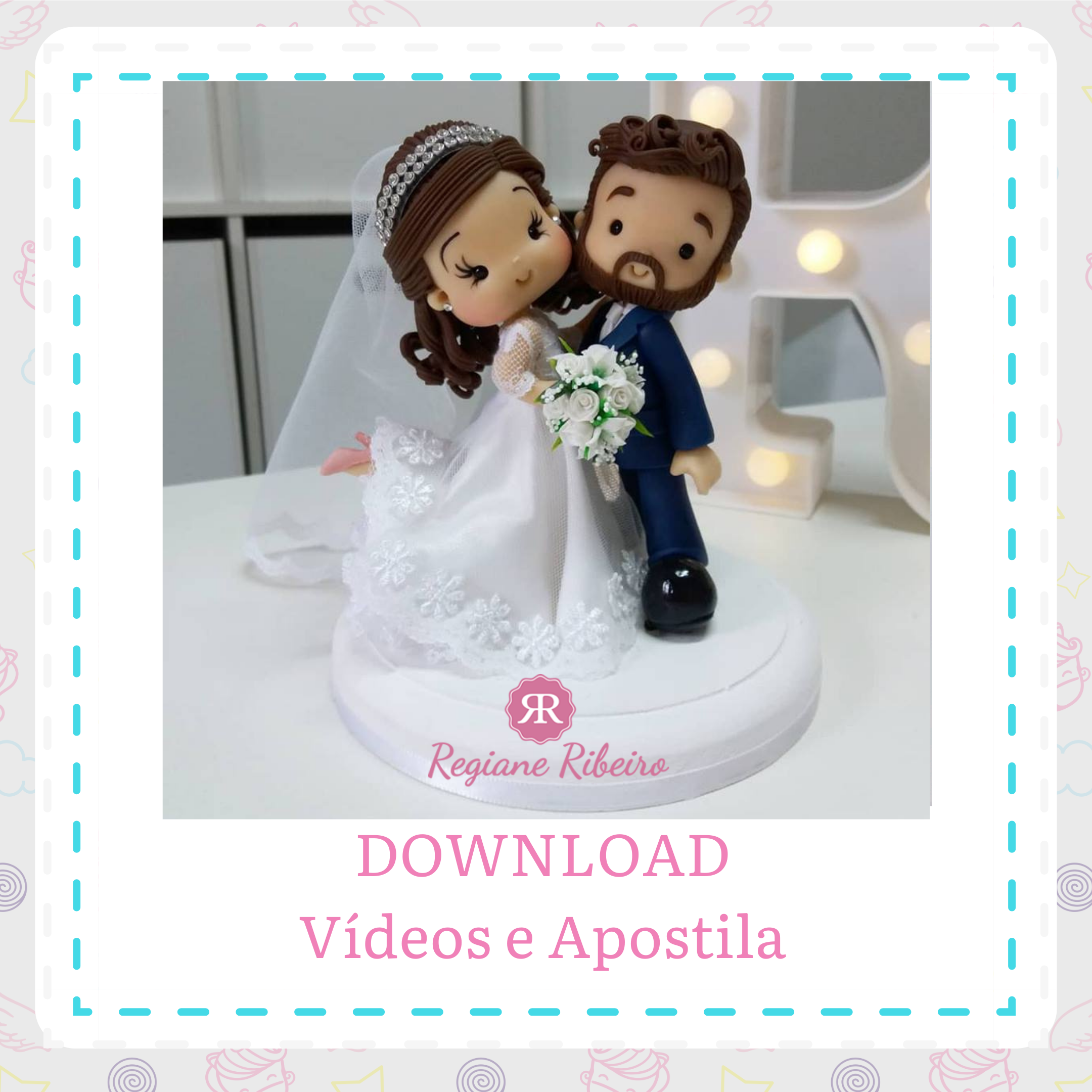 Curso de Biscuit - Noivinhos Cute 2.0 + Bônus - Regiane Ribeiro | Hotmart