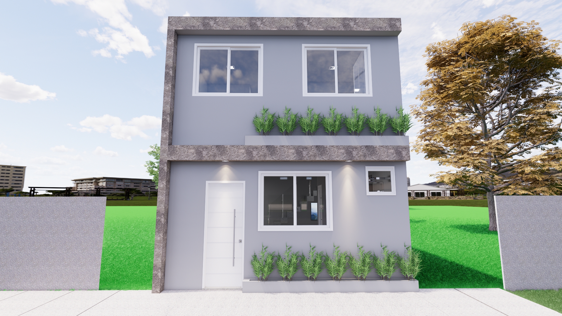 Arquivos do projeto de Sobrado moderno para terreno 5x5 REF.138