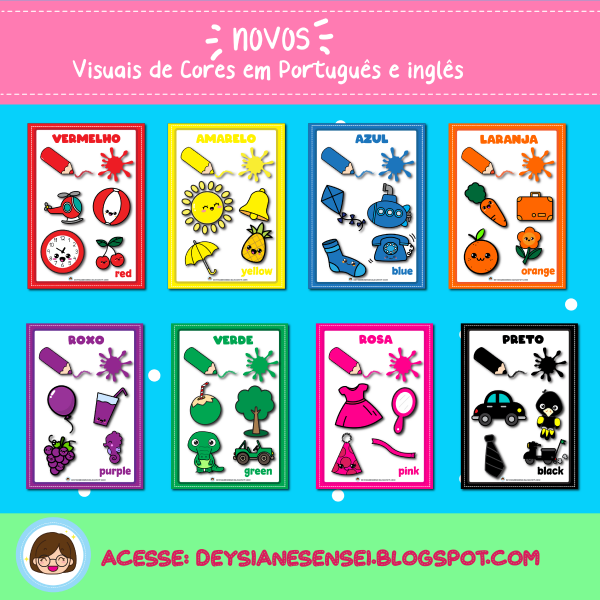 Visuais das Cores - Português e Ingês - RP#01 - DeysianeSensei | Ho...
