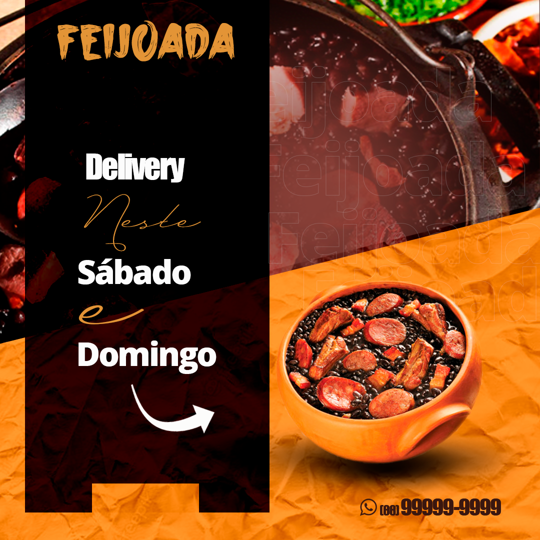 Arte Feijoada editável ( Editável no photoshop ) - Hugo Fernandes