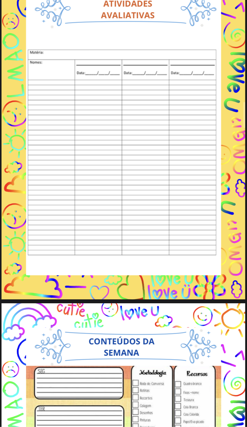 Planner para Educação infantil - LIDIANE ALVES TEIXEIRA | Hotmart