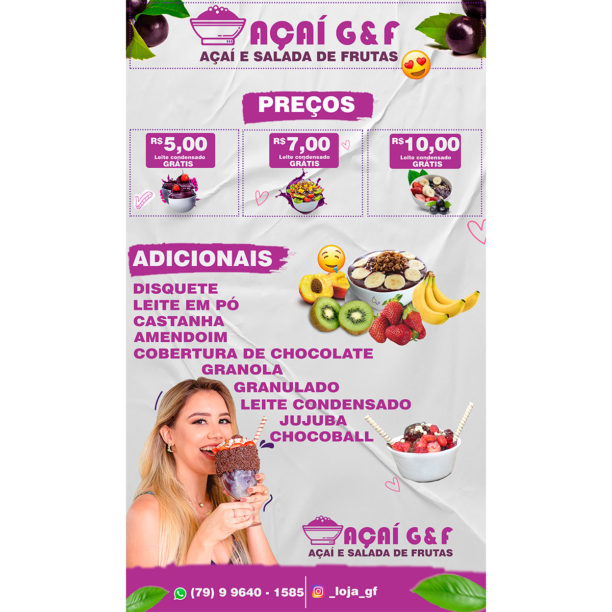 CARDÁPIO EDITÁVEL AÇAÍ - Hugo Fernandes | Hotmart
