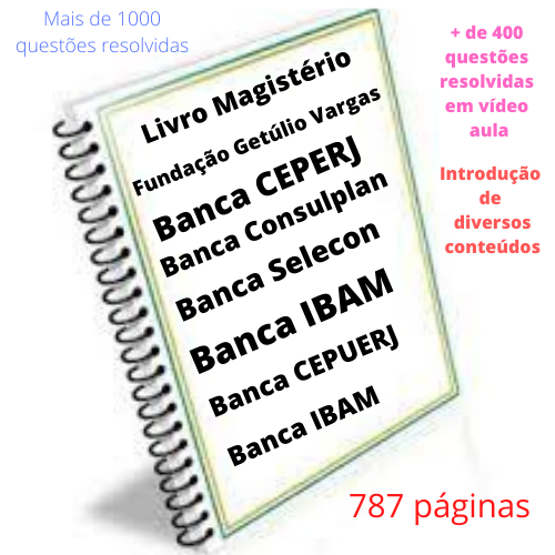 Livro Magistério ( Mais de 1000 questões resolvidas) - Márcio Rafael Barros | Hotmart