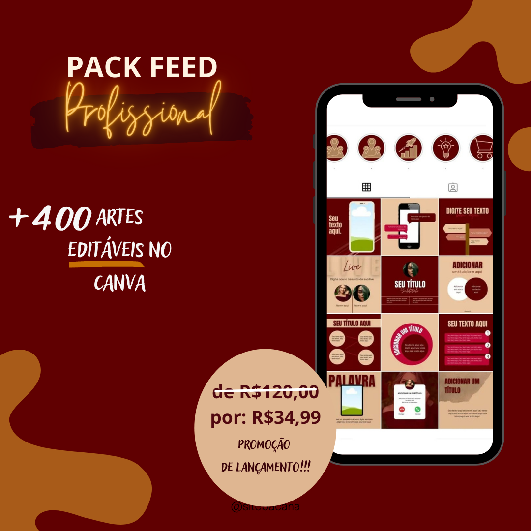PACK - FEED PROFISSIONAL - Izabel Cristina S. Patrício | Hotmart