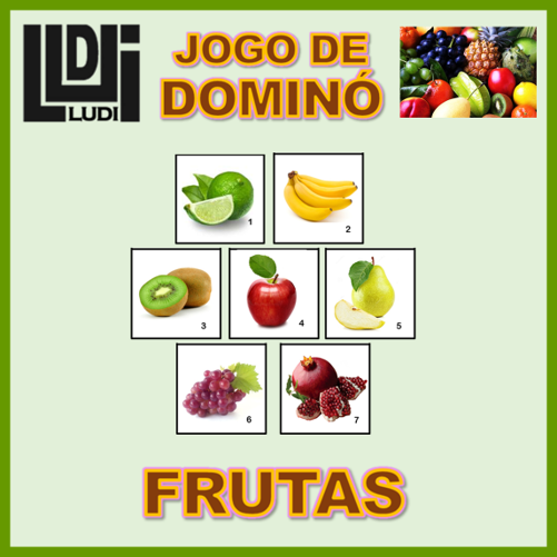 Jogo de Dominó - FRUTAS - Produto LUDI - Ludi Personalizados | Hotmart