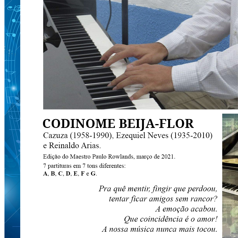 Partitura De Codinome Beija Flor Maestro Paulo Rowlands Hotmart