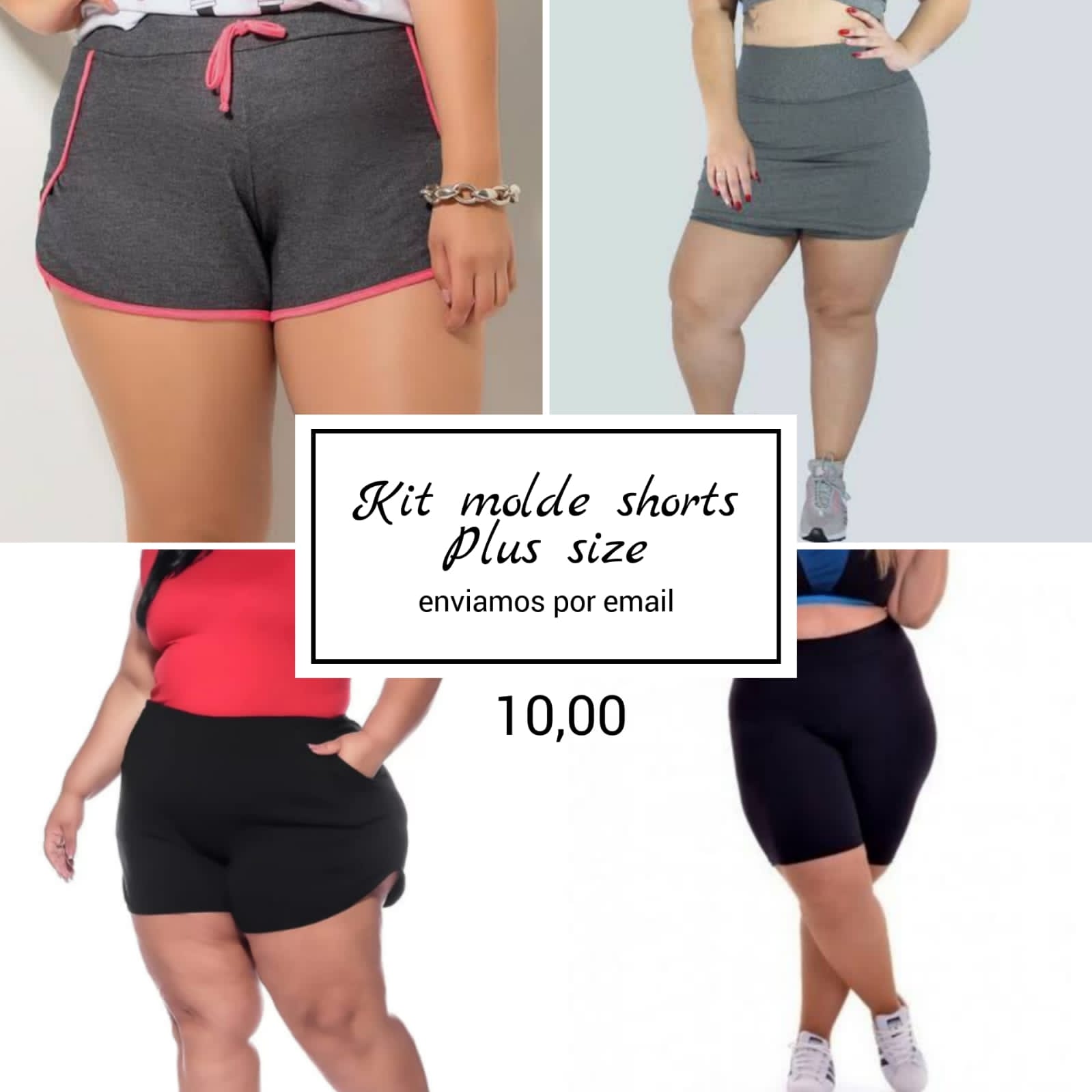 Kit molde shorts plus size - Amanda da Silva Martins | Hotmart