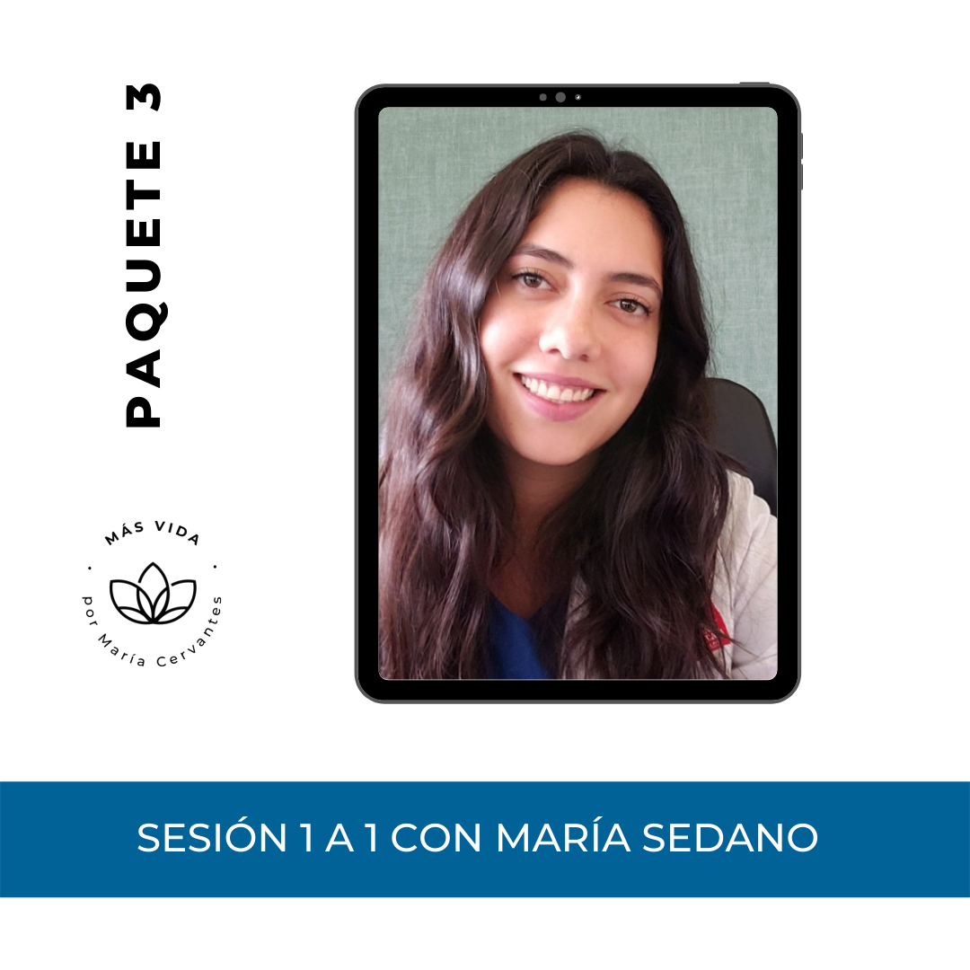 Paquete #3 SESIÓN 1 A 1 CON MARÍA SEDANO - Más Vida María | Hotmart