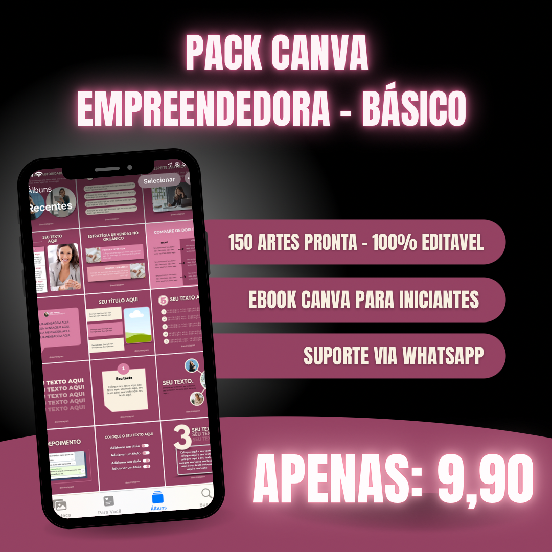 Pack Canva - Empreendedora - Básico - GRAZIELLE BECK | Hotmart