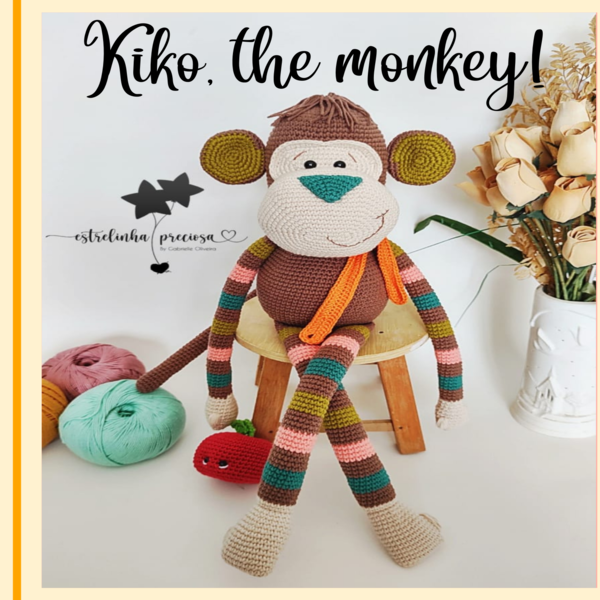 Kiko the Monkey – Crochet Pattern Amigurumi PDF - Estrelinha Precio...