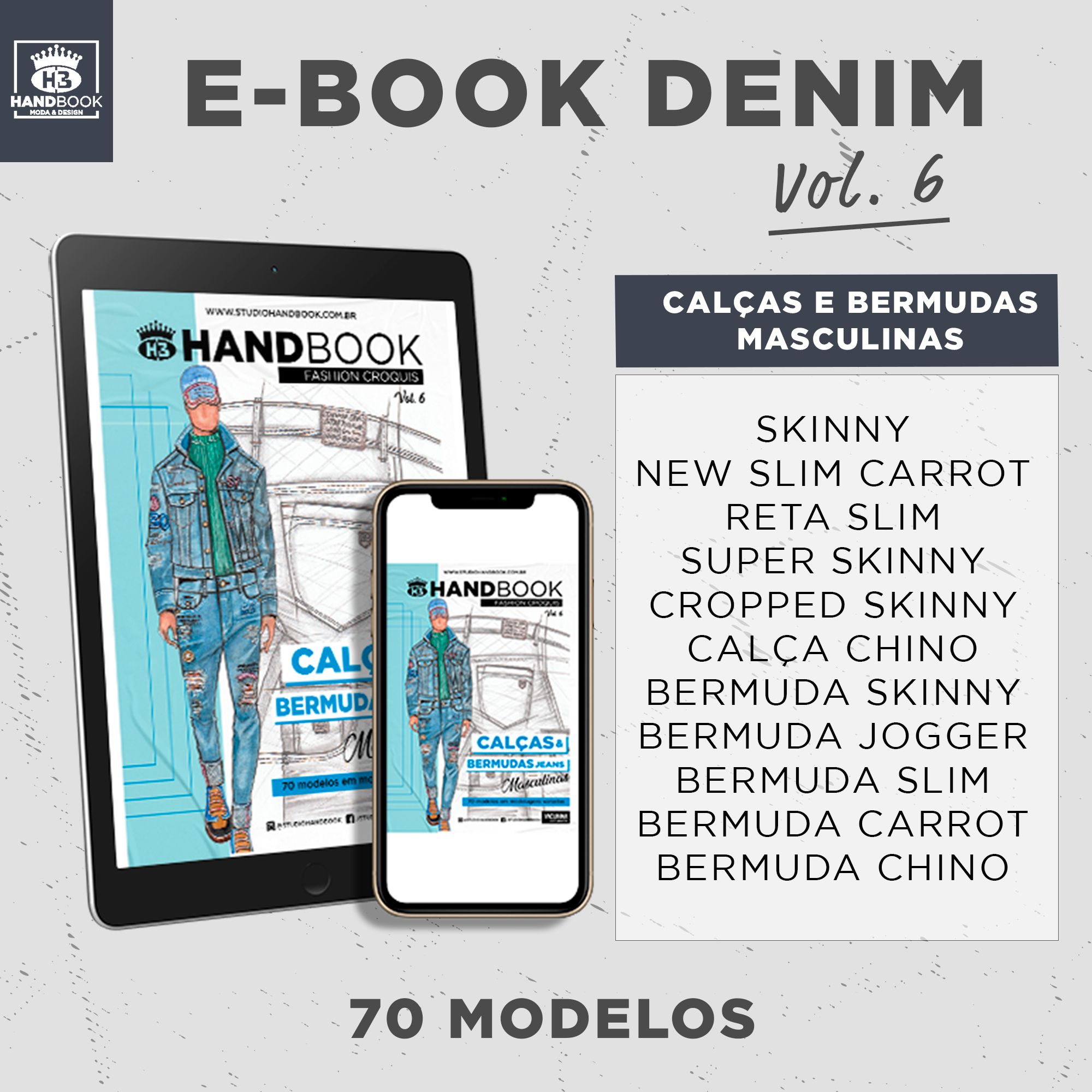 E-book Denim Handbook [ MASCULINO] Vol6 - Studio Handbook | Hotmart