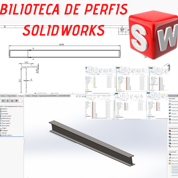 Biblioteca De Perfis Estruturais + Serralheria - Solidworks - Jaques ...
