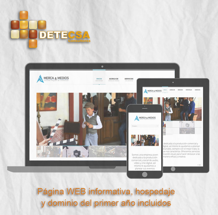 Página WEB informativa - DETECSA Consultores | Hotmart