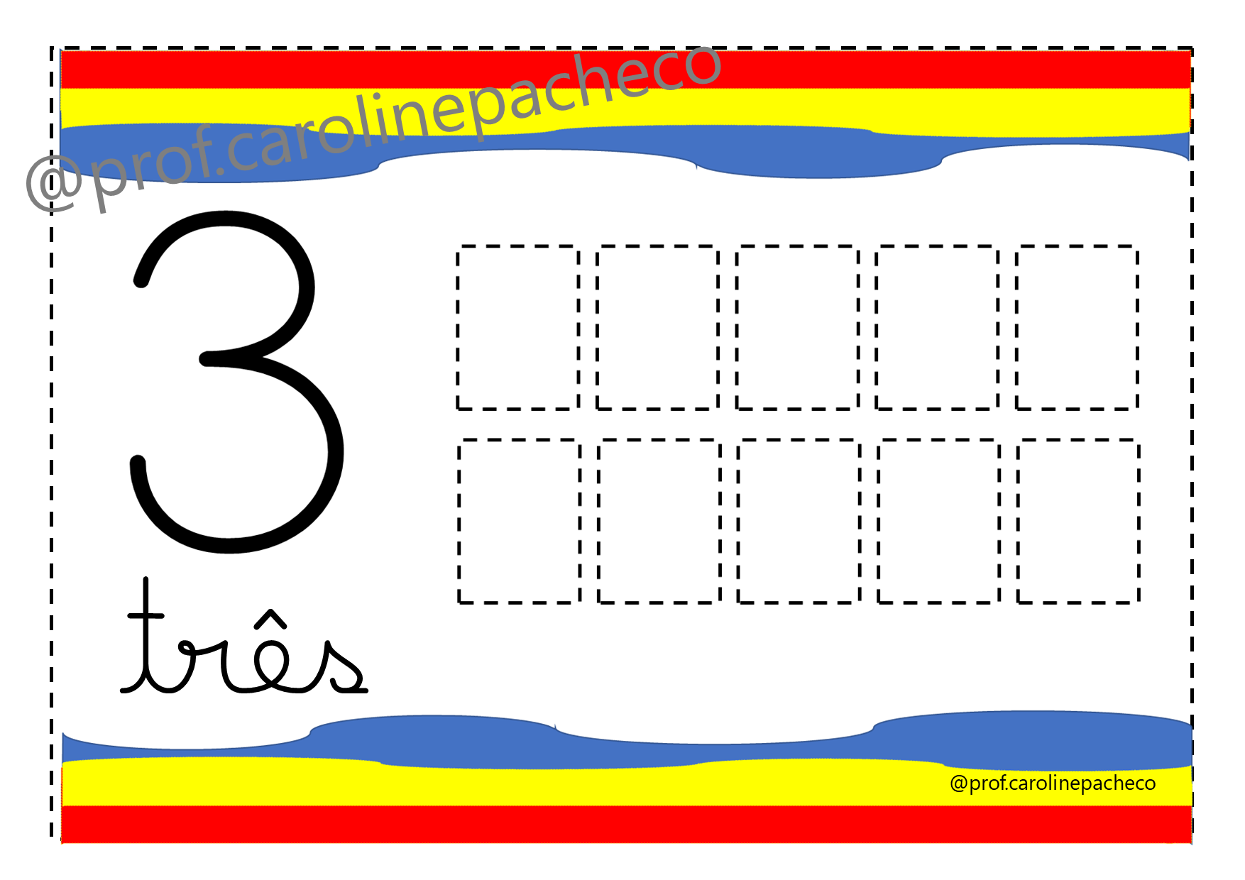 Placas de Numerais 0 a 10. Associação de números e quantidades.