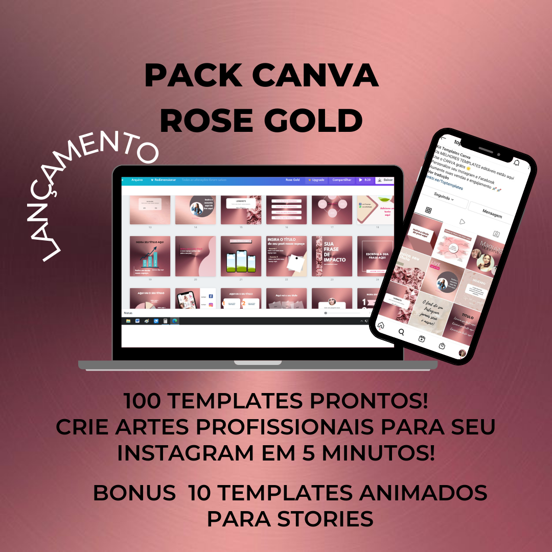 Pack Canva Rose Gold - Etiene Aparecida Procopio | Hotmart