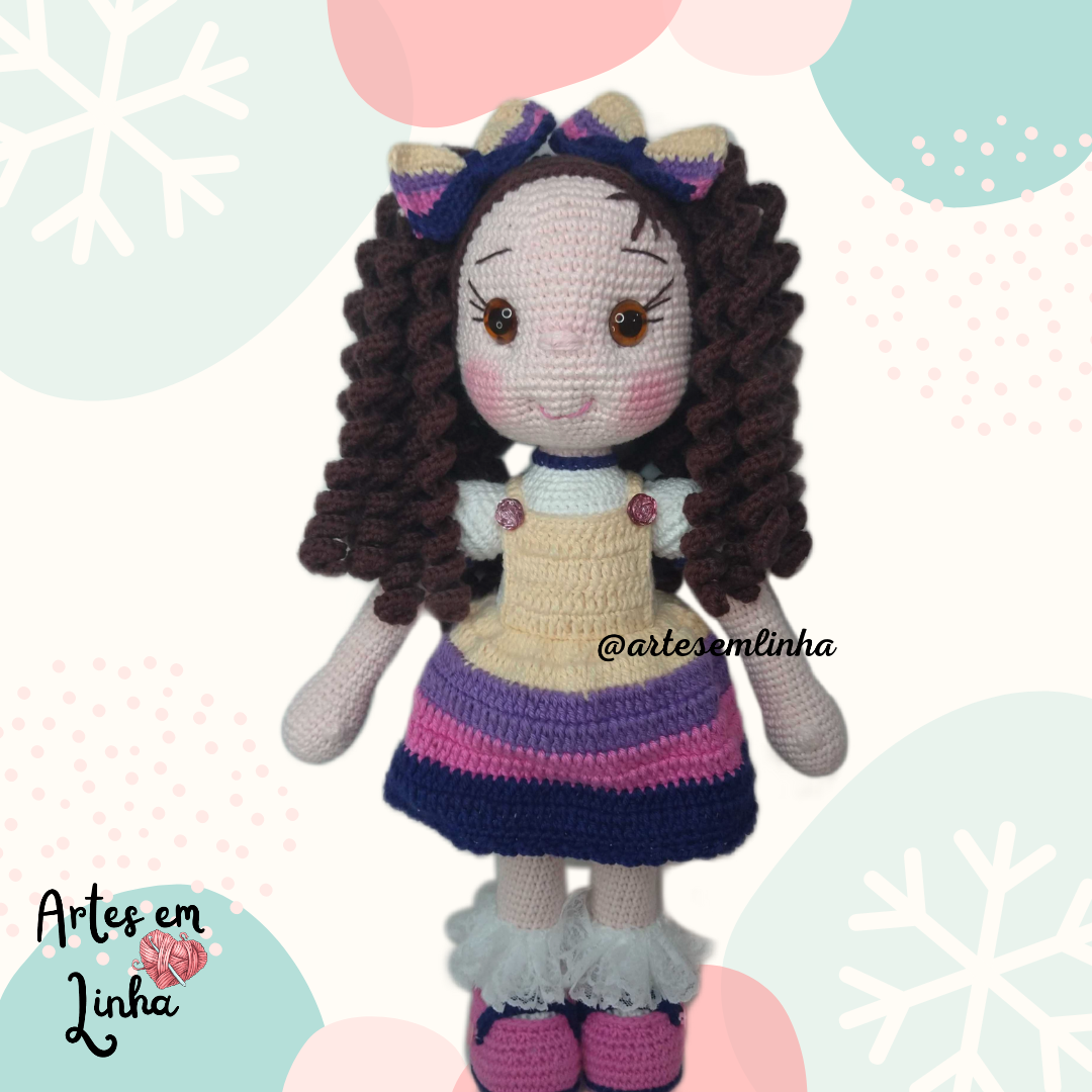 Boneca Turca Amigurumi (Rebeca) - danielle celi victor de barros