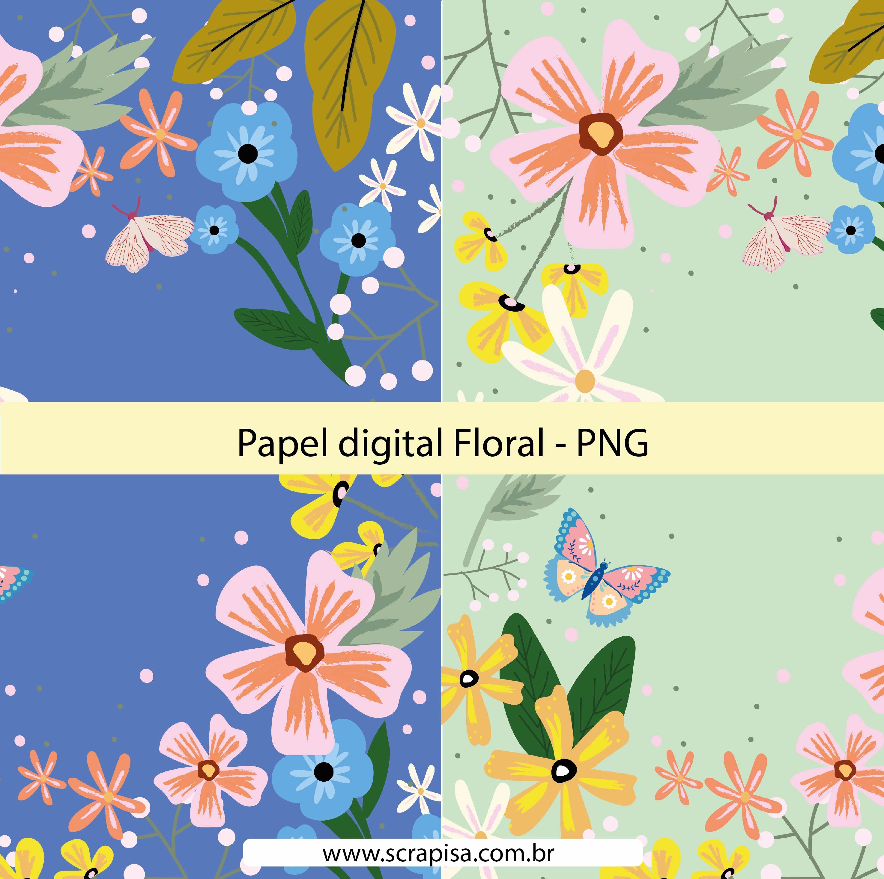 Papel Digital Floral - Isamara Neves Barbosa | Hotmart