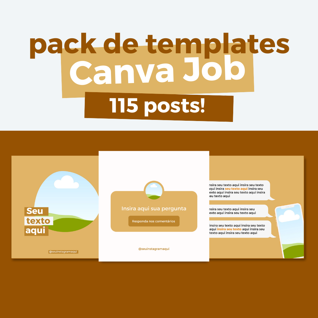 Canva Job - Pack de templates - Priscilla Soares | Hotmart