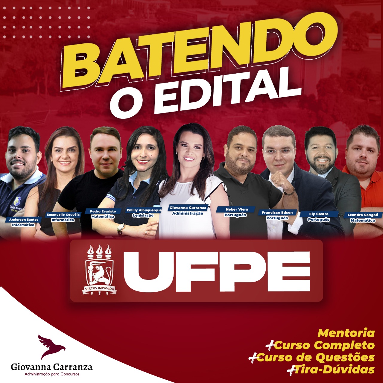 UFPE - BATENDO O EDITAL - David Gregorio Silva Carranza | Hotmart