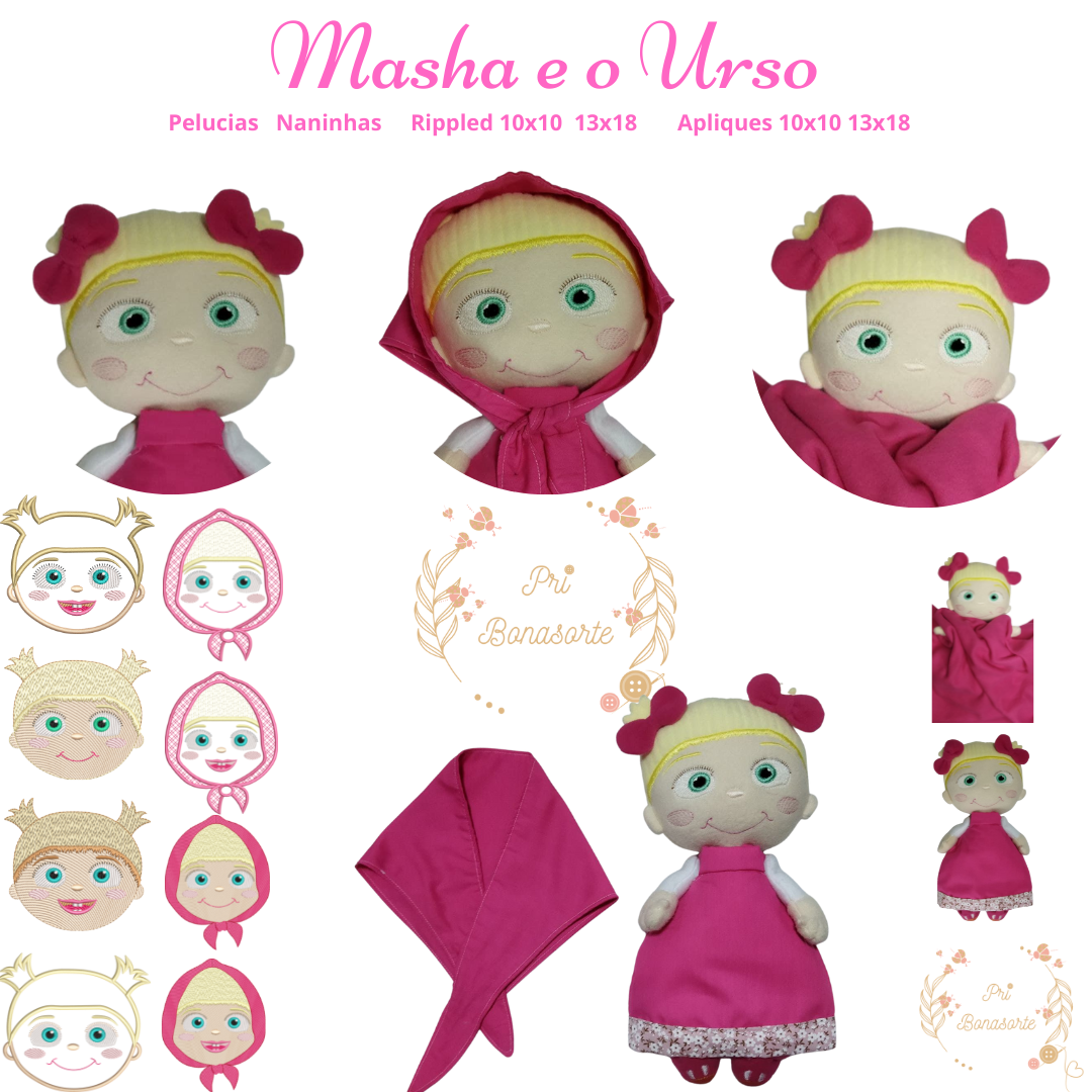 MASHA E O URSO NA BORDADEIRA - PRISCILLA BONASORTE | Hotmart