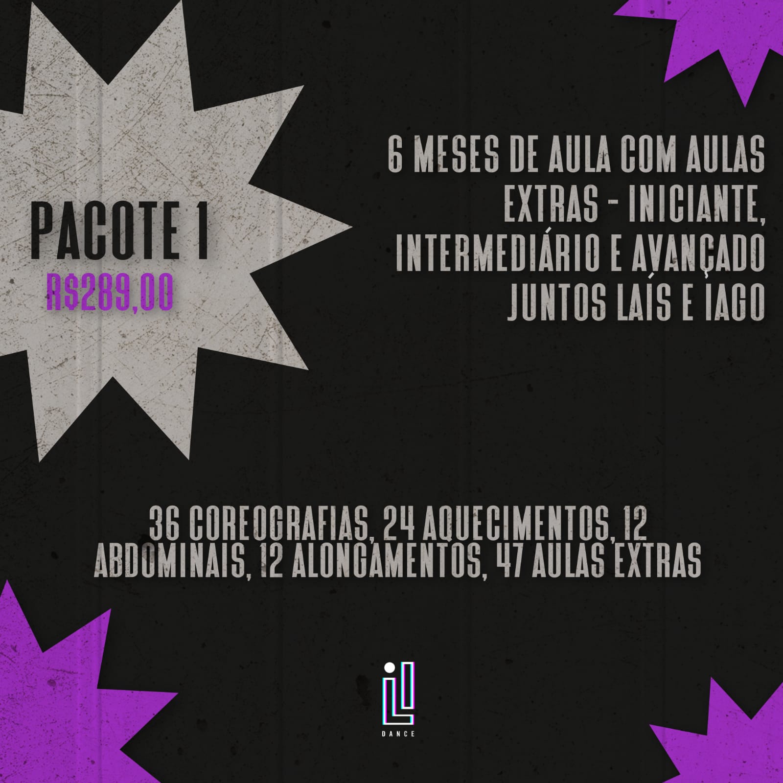 LI DANCE | PACOTE 1 - 36 coreografias, 24 aquecimentos, 12 abdomina...