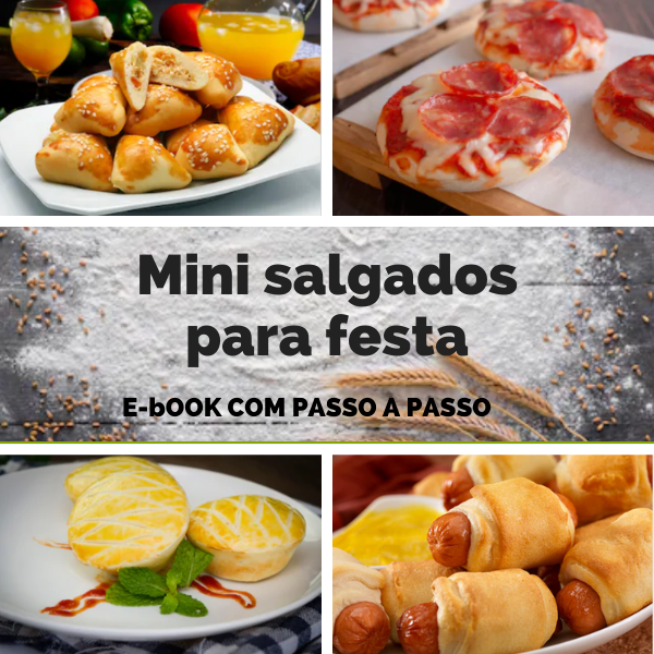 Receitas de Mini Salgados ASSADOS para festas - Paola Sthefany | Hotmart