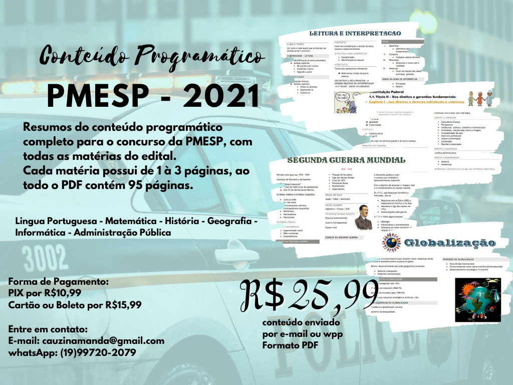 RESUMO PMESP 2021 - Amanda Cauzin | Hotmart