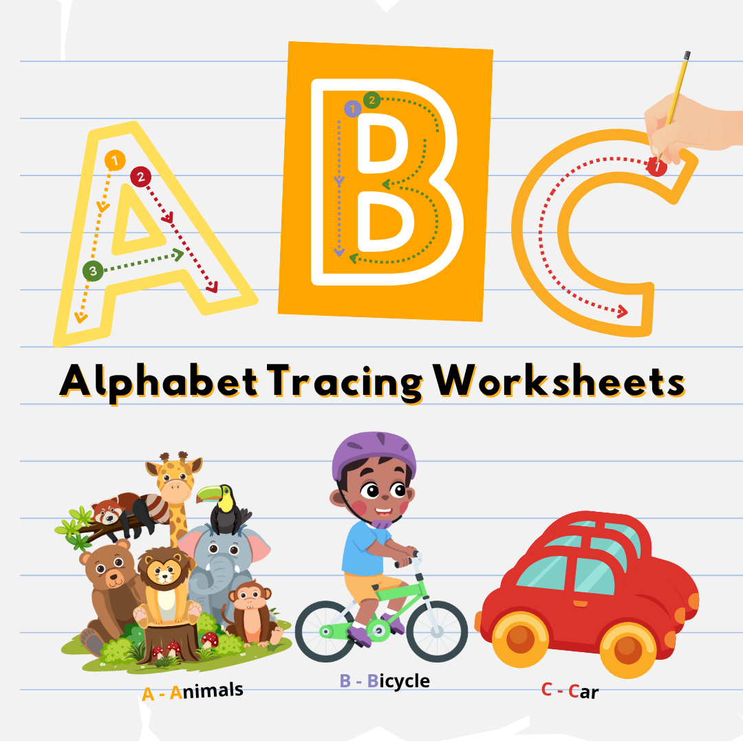 Alphabet Tracing Worksheets | Handwriting Practice Preschool | Kind...