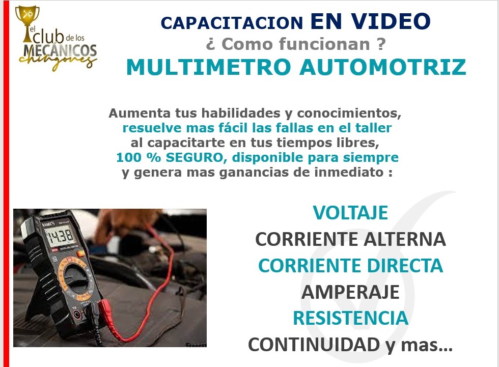 ¿Como funciona? MULTIMETRO AUTOMOTRIZ - EL CLUB DE LOS MECANICOS CH...