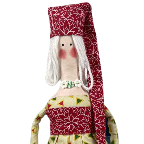 Mamãe Noel da FluFlu - Boneca de Pano Estilo Tilda - Curso Passo a Passo