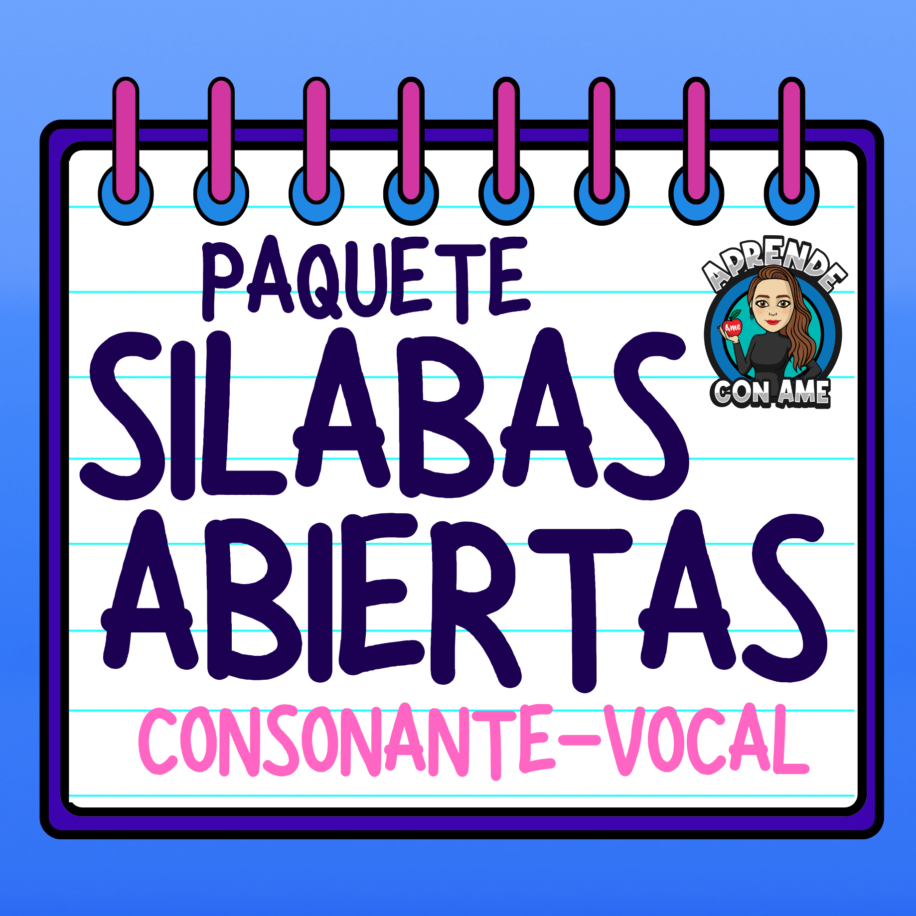 Paquete Creciente - Sílabas abiertas - Aprende con Ame | Hotmart