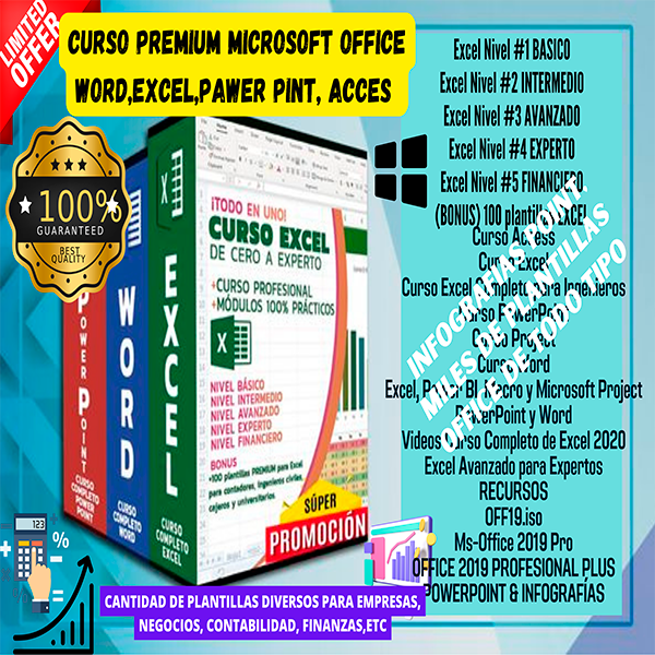 TRANSFORMATE EN UN EXPERTO EN EXCEL Y EN SUS ALIADOS :Word y PowerPoint ...