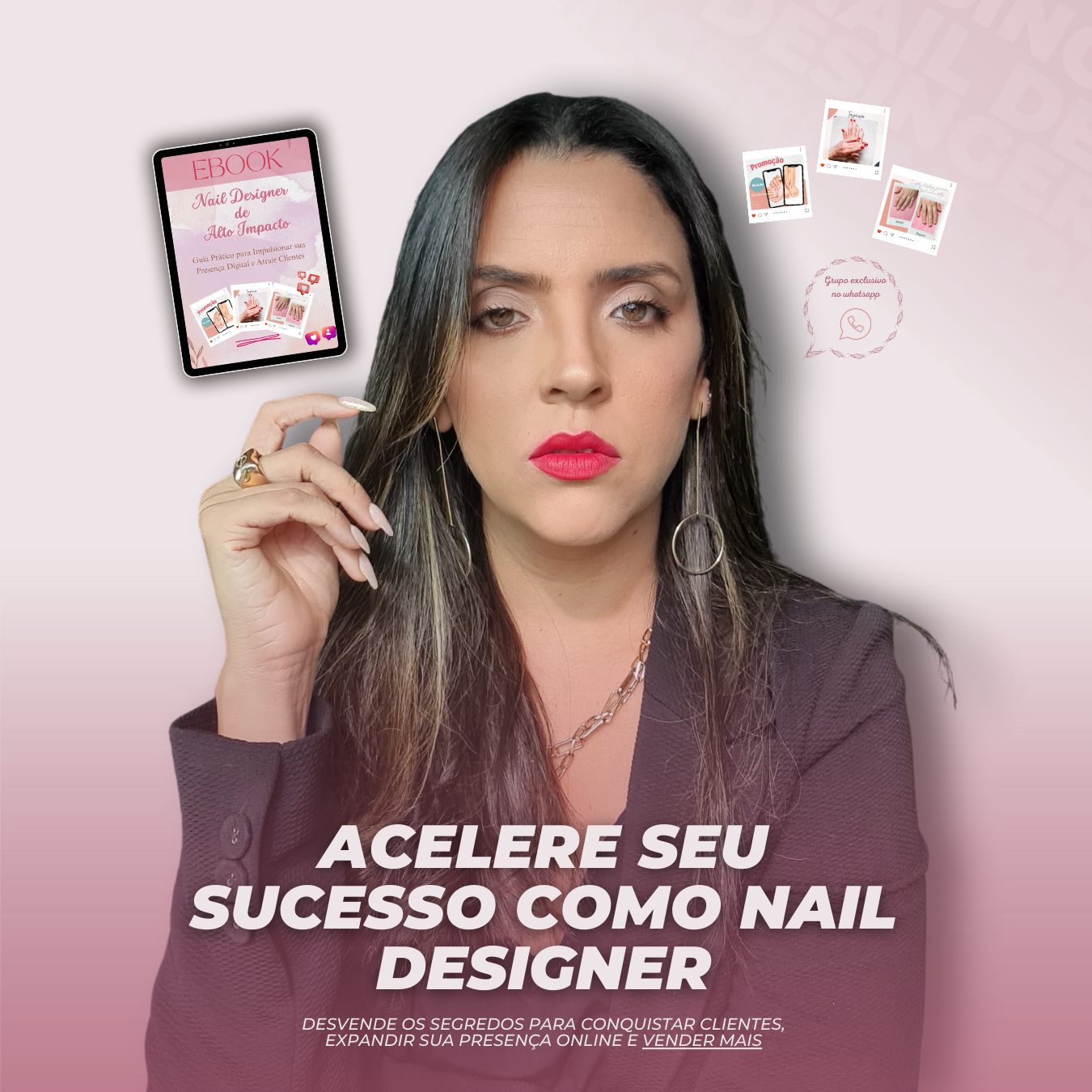 Ebook Nail Design de Alto Impacto + Kit arte editáveis do Canva