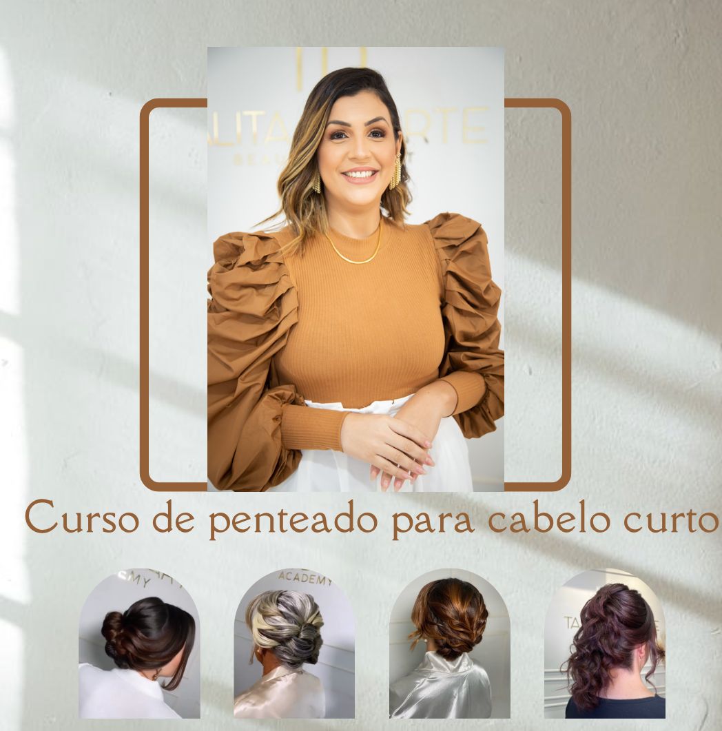Curso de Penteado para Cabelo Curto - Talita Duarte | Hotmart