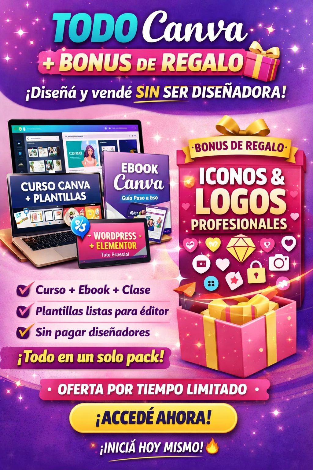 TODO CANVA + BONUS DE REGALO | Hotmart