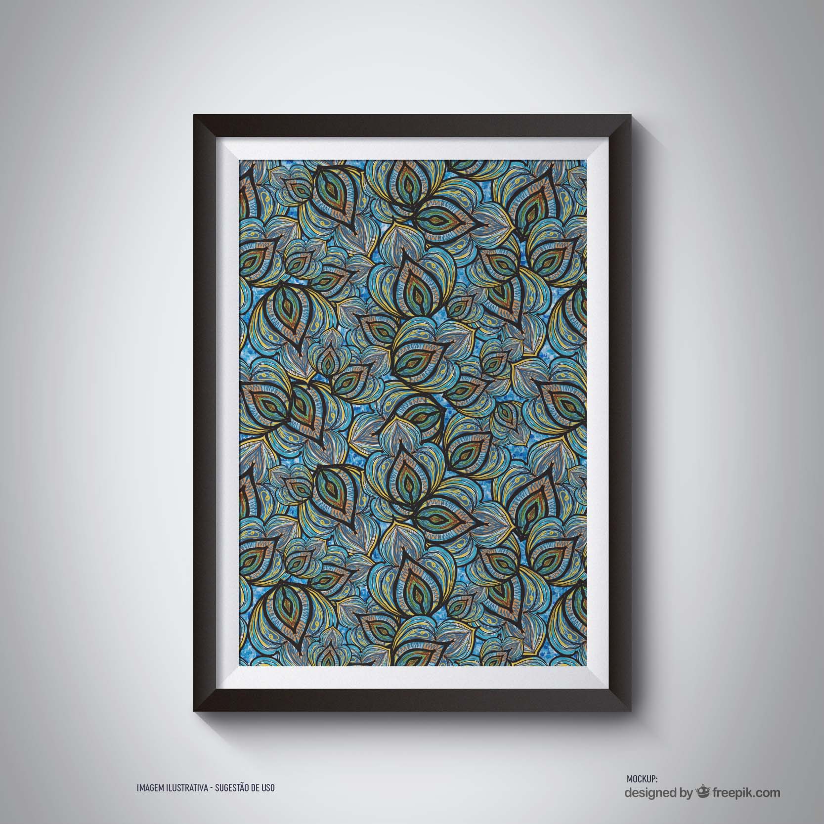 Paisley Figo - Estampa para quadro 28x40cm