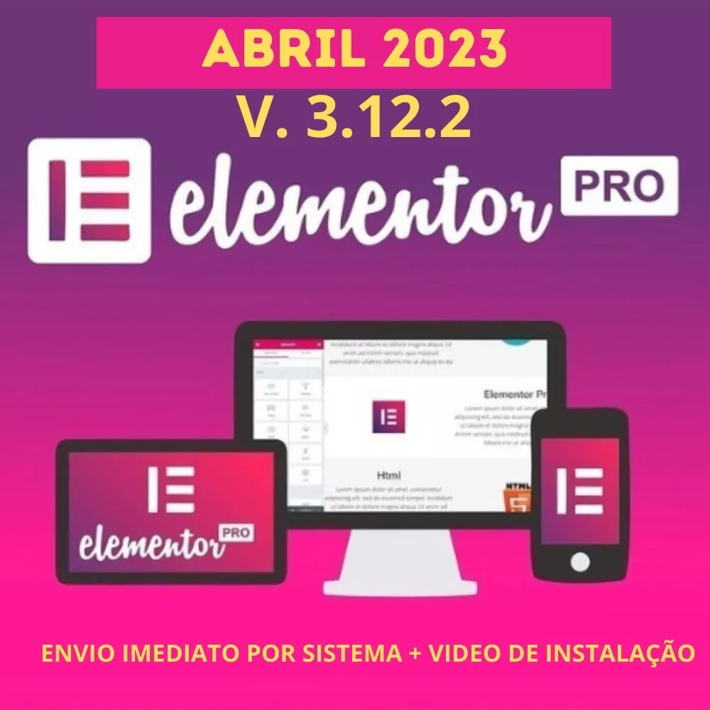Elementor Pro 3.12.2 Vitalício + WP Rocket - Bruno Klock Design e M...