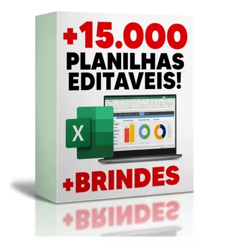 Kit com +15.000 planilhas prontas, totalmente editáveis no Excel
