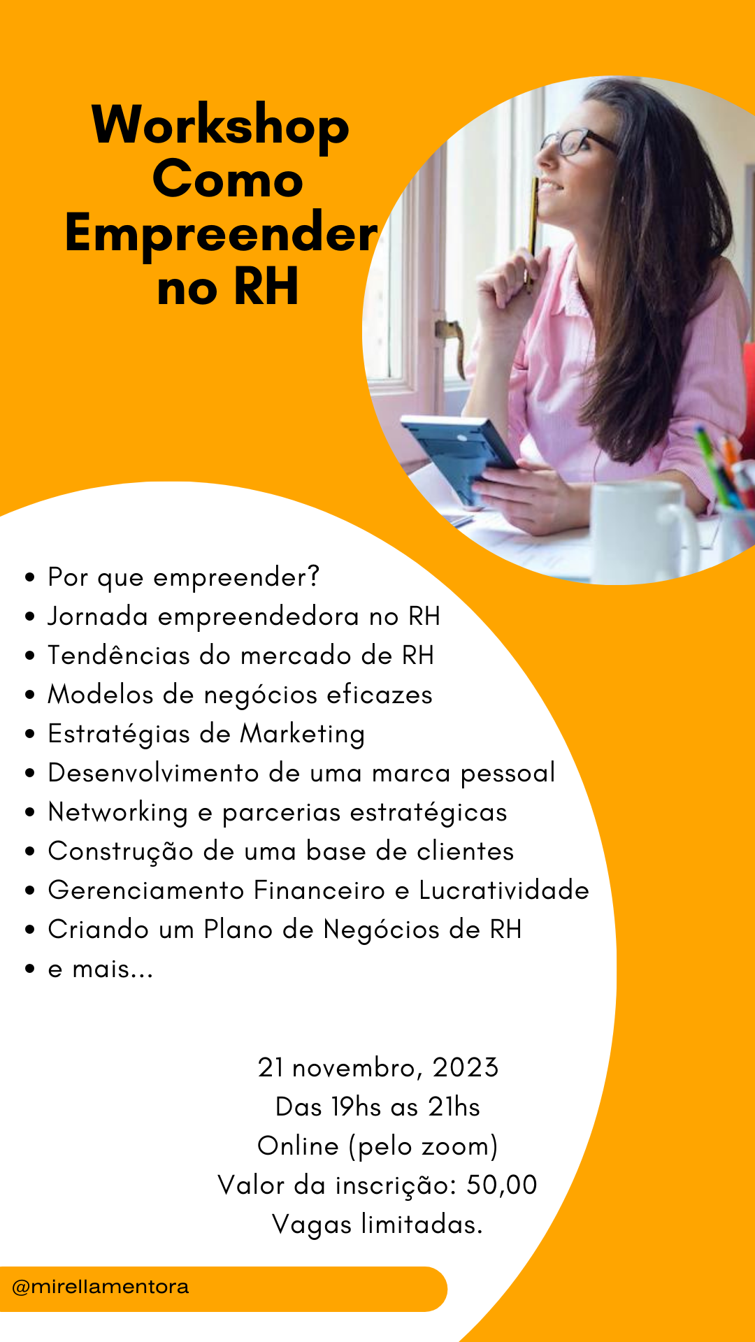 Workshop Como Empreender no RH - Mirella Mentora | Hotmart
