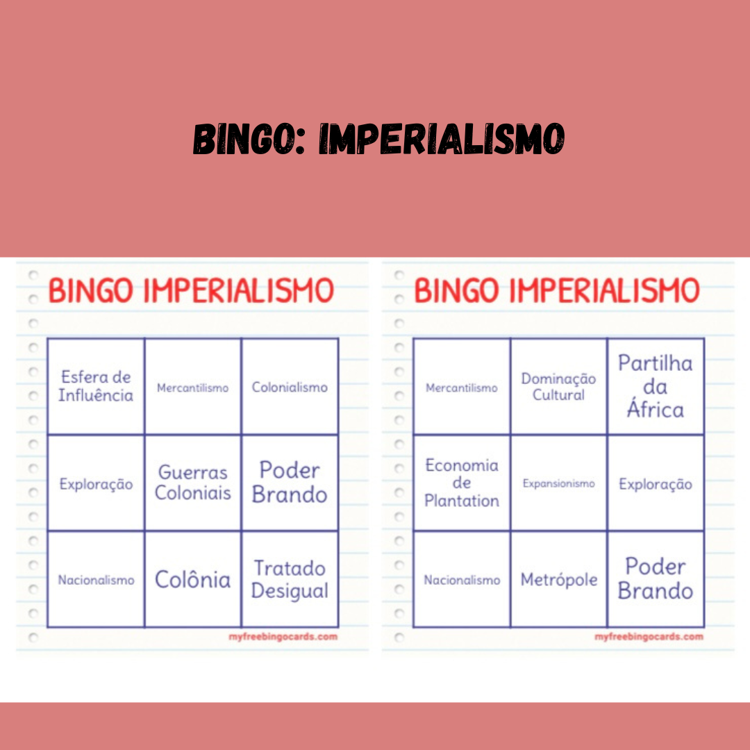 BINGO DE HISTÓRIA IMPERIALISMO - MD PEDAGÓGICO | Hotmart