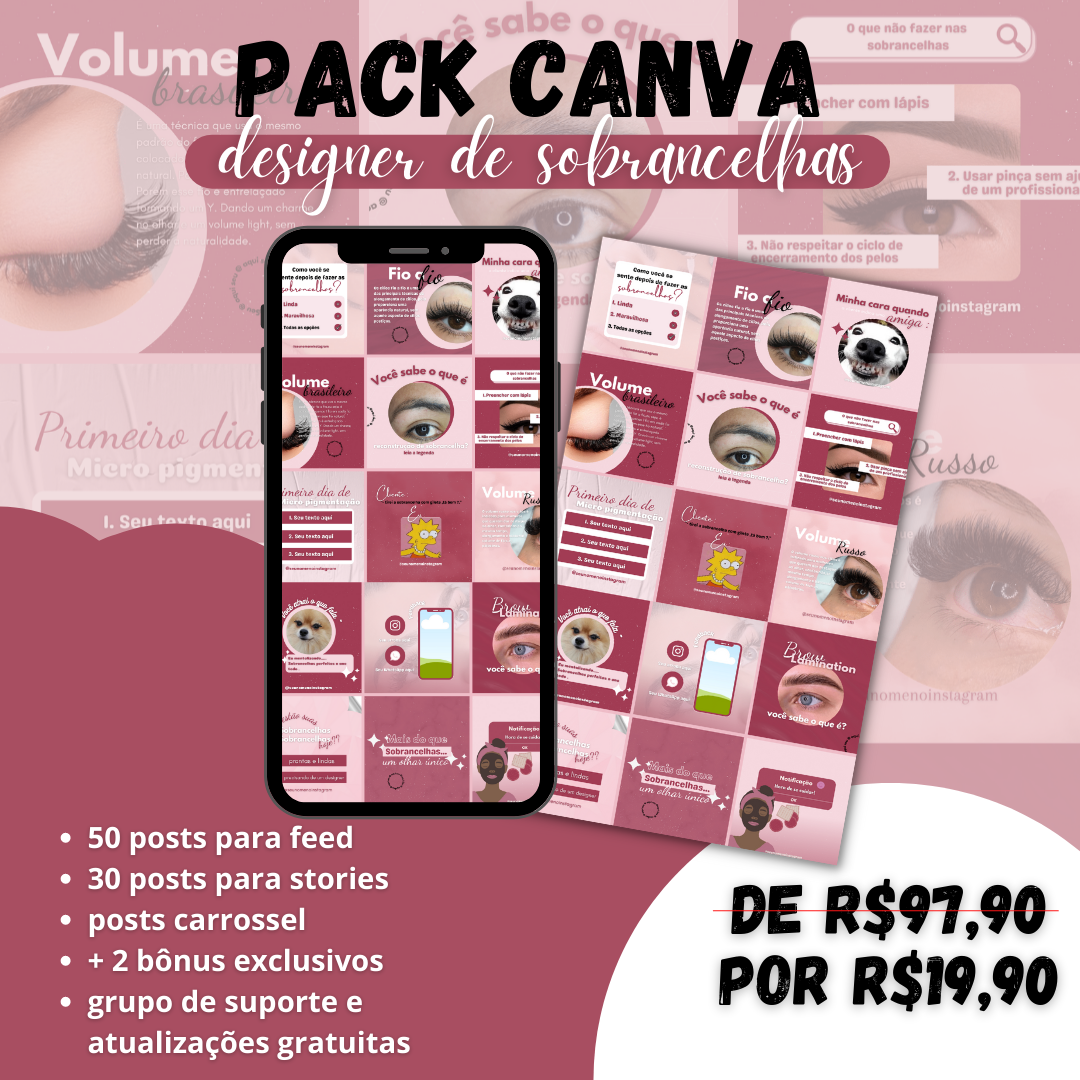 Pack Canva Designer de Sobrancelhas - Thaynara Moraes Dos Santos Ri...