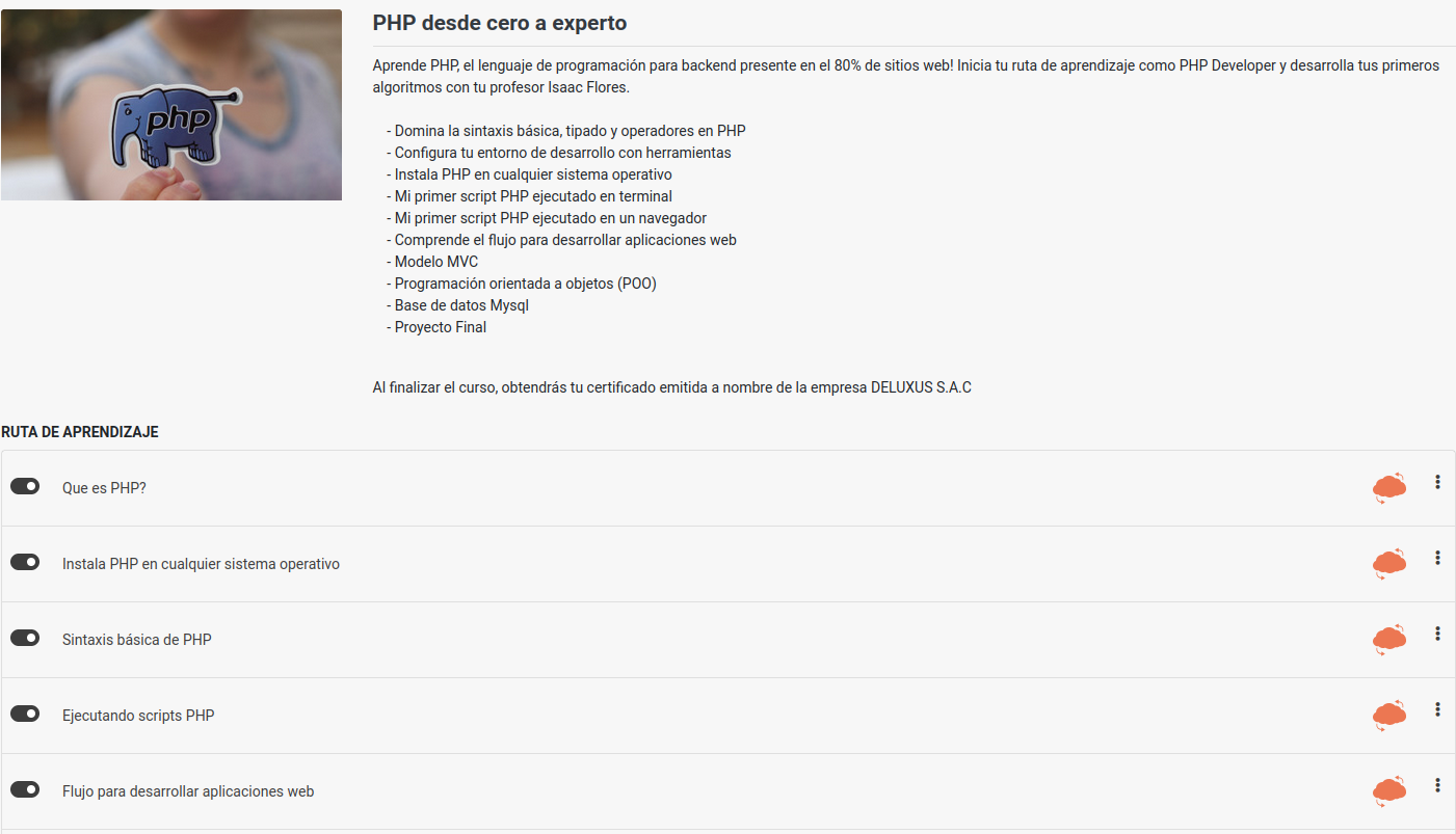 PHP desde cero a experto - DELUXUS S.A.C | Hotmart PHP desde cero a experto - DELUXUS S.A.C | Hotmart