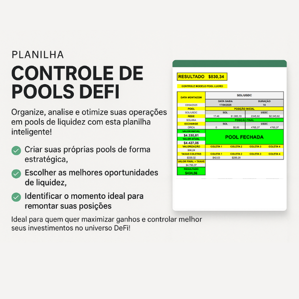 Planilha Pool de Liquidez Pool Tracker - Evandro Azevedo Lima | Hot...