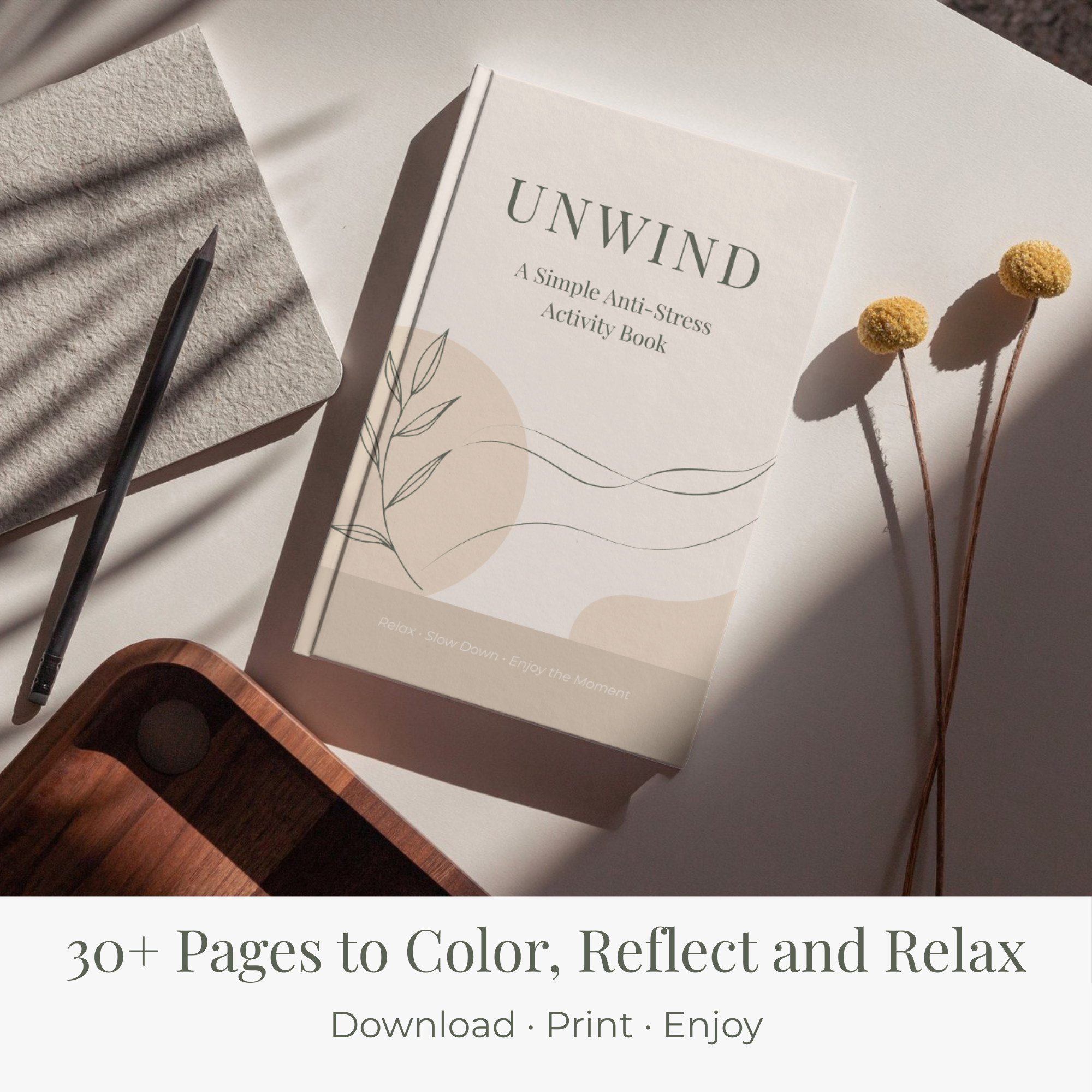 UNWIND — Mindful Anti-Stress Activity Book (Printable PDF) | Hotmart
