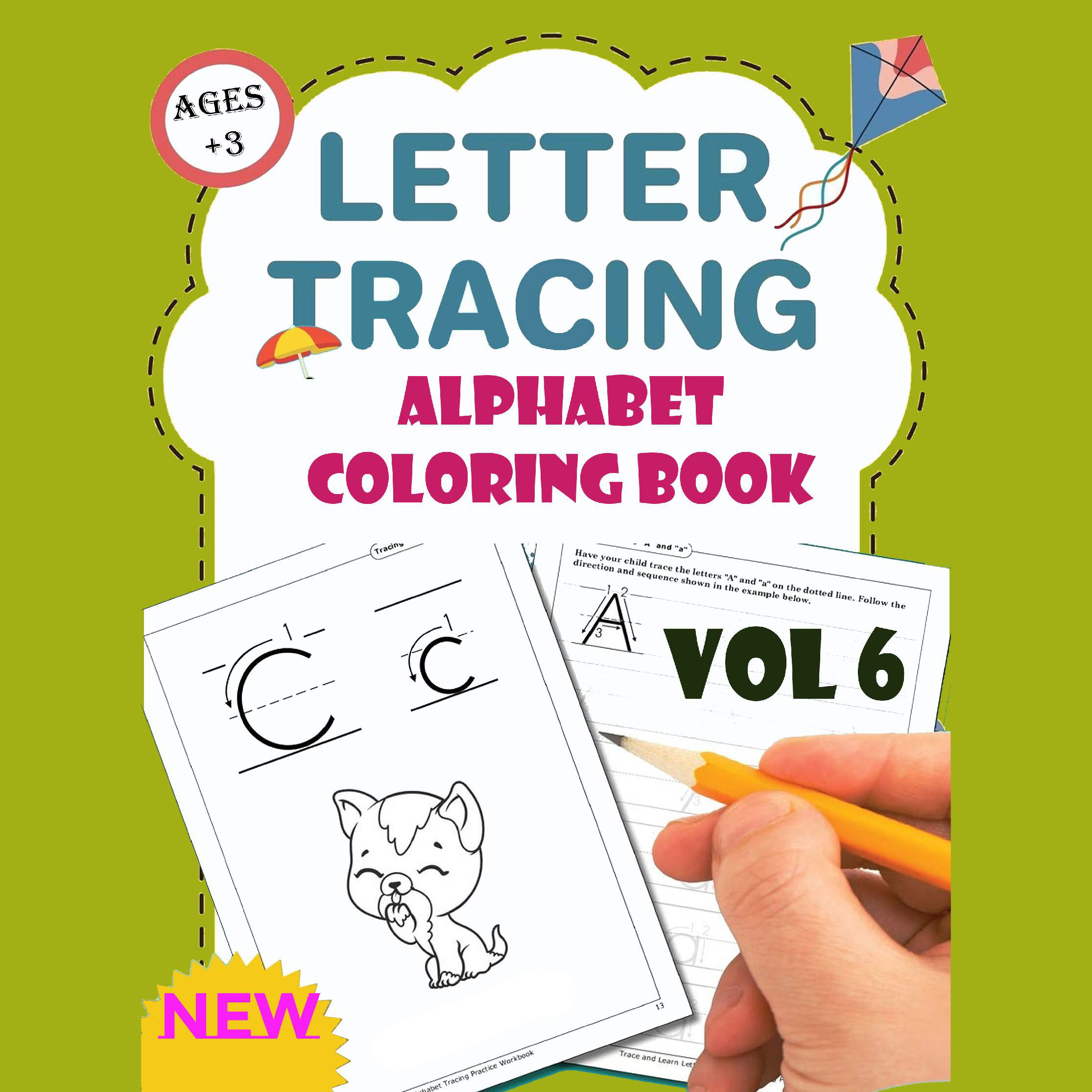 Letter tracing coloring book Vol 6 - OULBOUJER Sofian | Hotmart