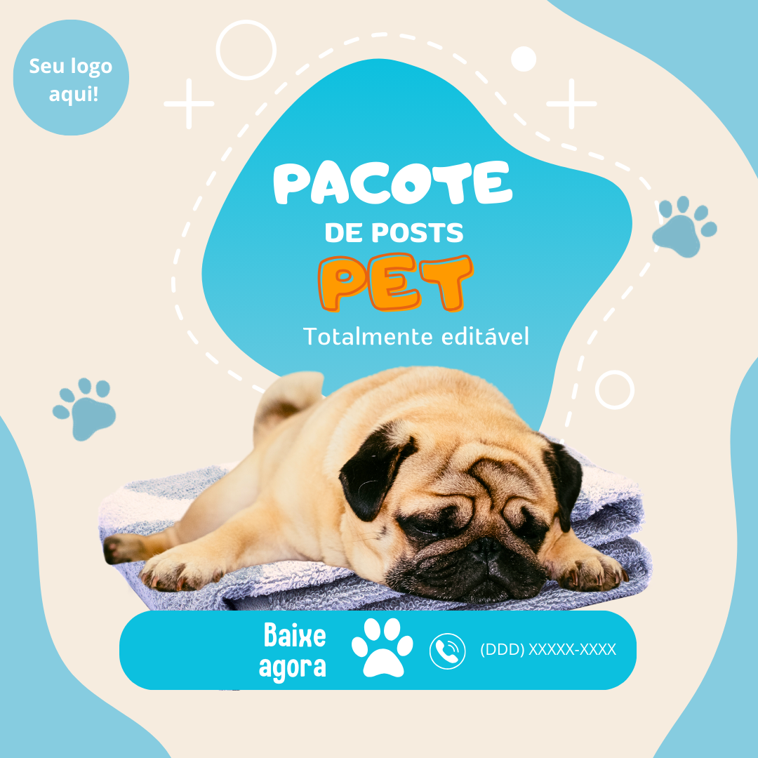 Pacote de posts Feed | Pet - Anna Carolina Poleti Teles | Hotmart