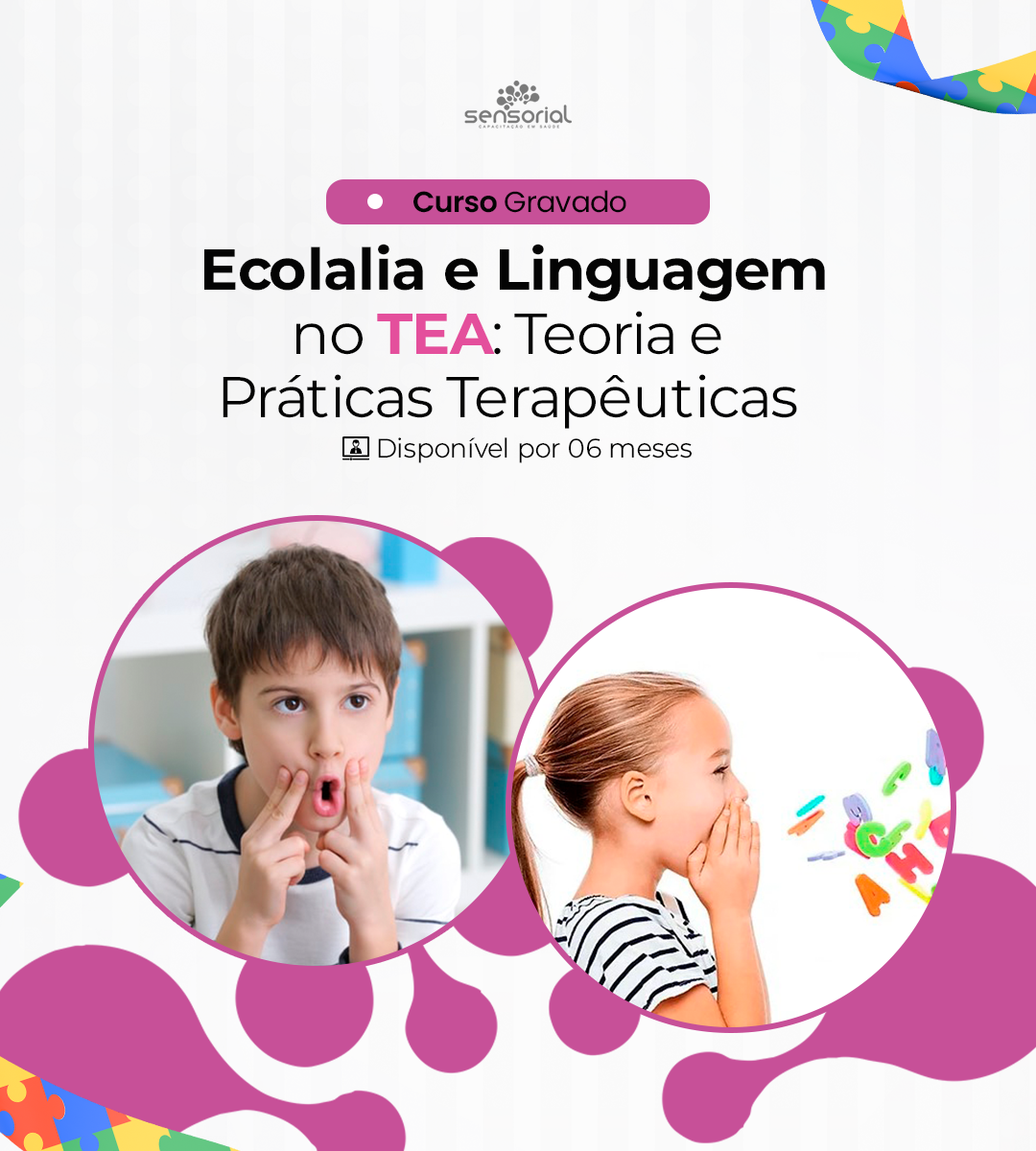 Ecolalia e Linguagem no TEA [P] - Sensorial Loja | Hotmart